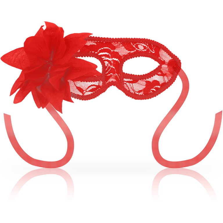 Ohmama MystéRieuse Masque Dentelle Fleur Rouge, sexyshop